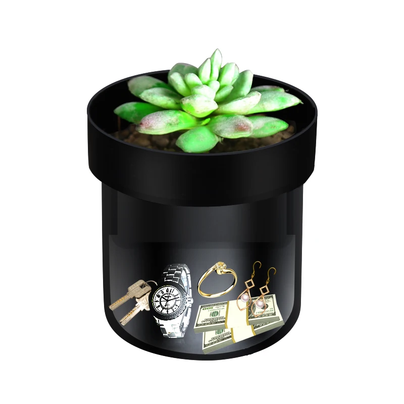 Flower Pot Secret Outdoor Hidden Compartment Money Safe Key Lock Box ...