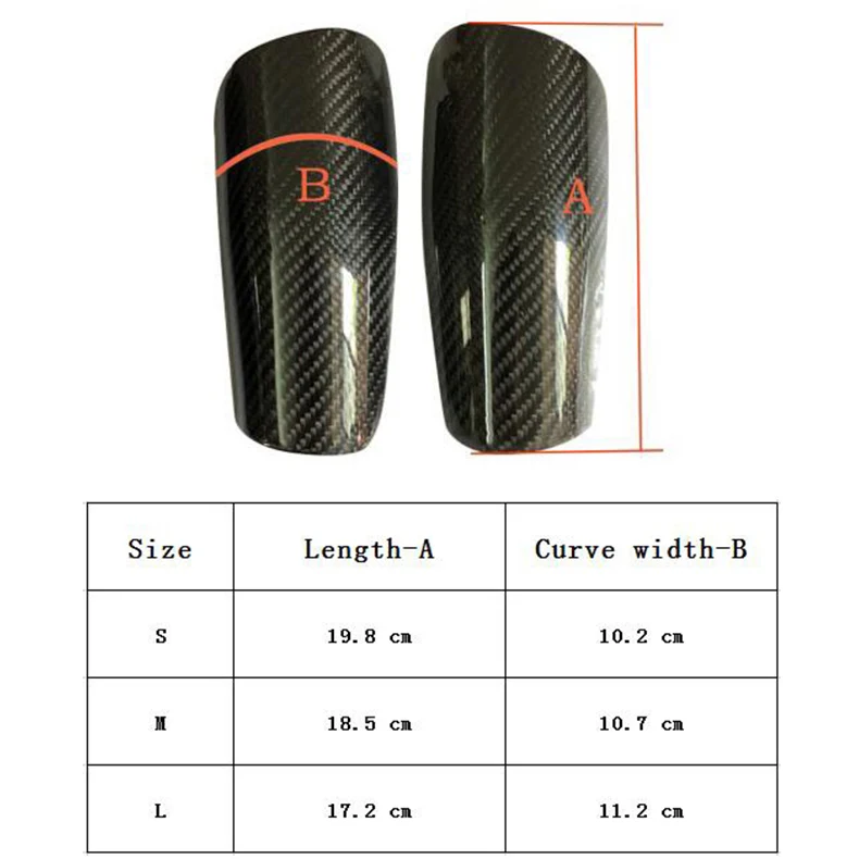 Universal Grey Silver Metal Color Real 3 K Carbon Fiber Soccer Shin ...