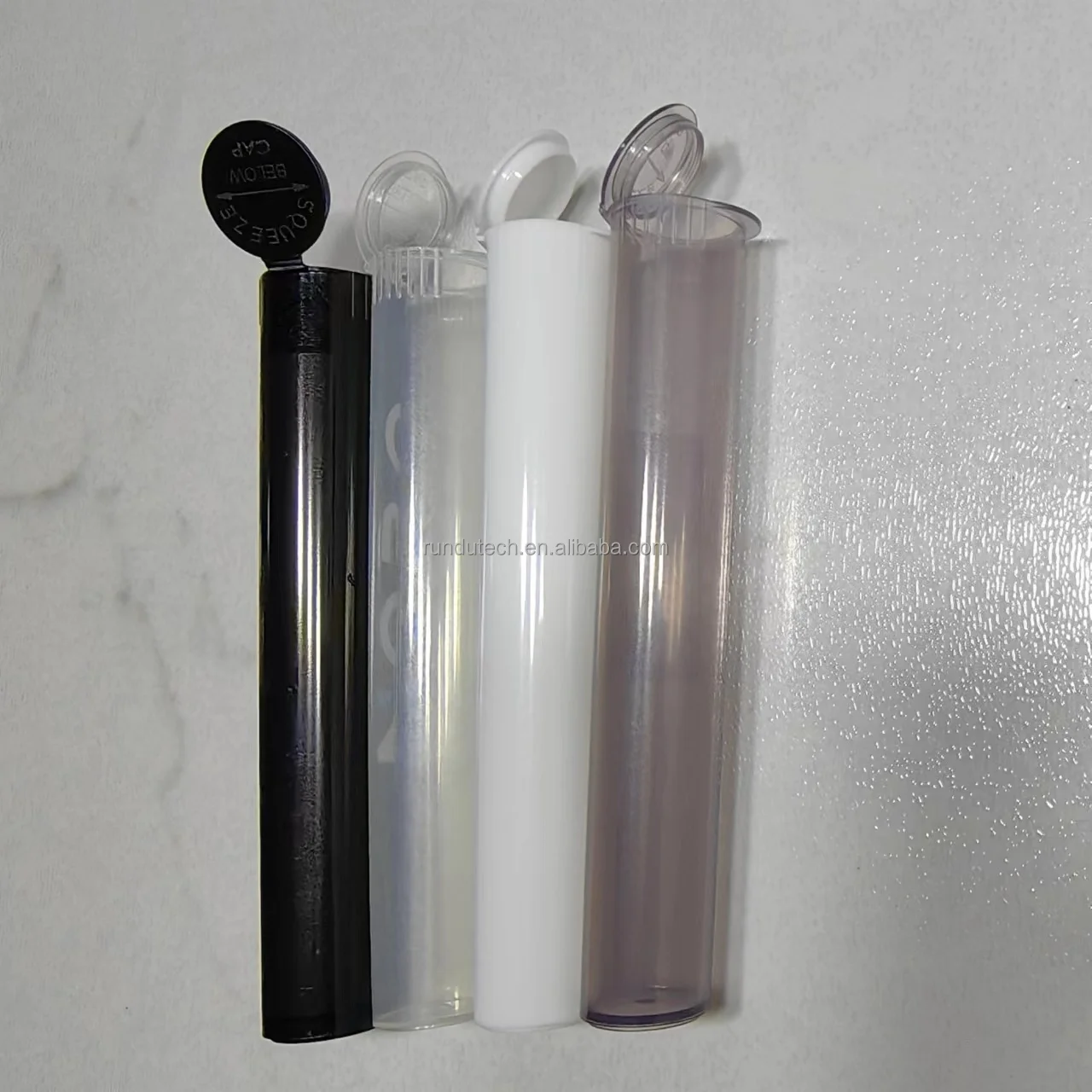 Custom Pre Pop Top Tube Container Child Resistant 116mm 120mm Clear ...