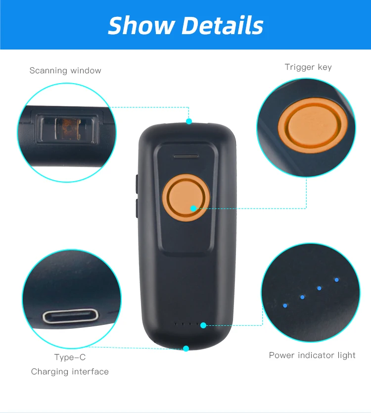 Long Range Dual Mode Handy Barcode Reader - Wireless & Portable