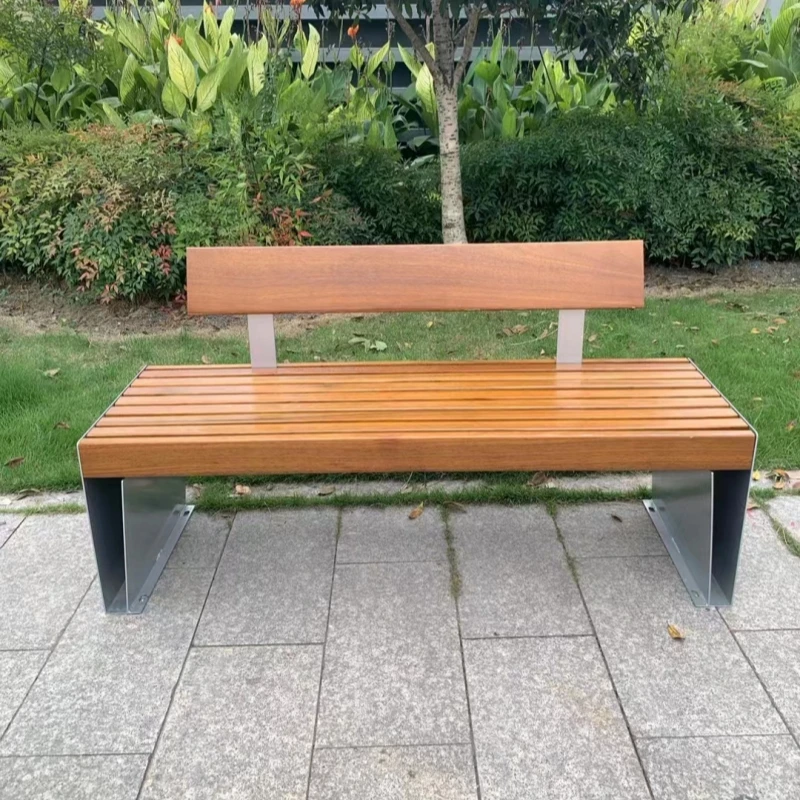Galvanized Steel Outdoor Park Bench Metal Frame Wpc Bench Seat For ...