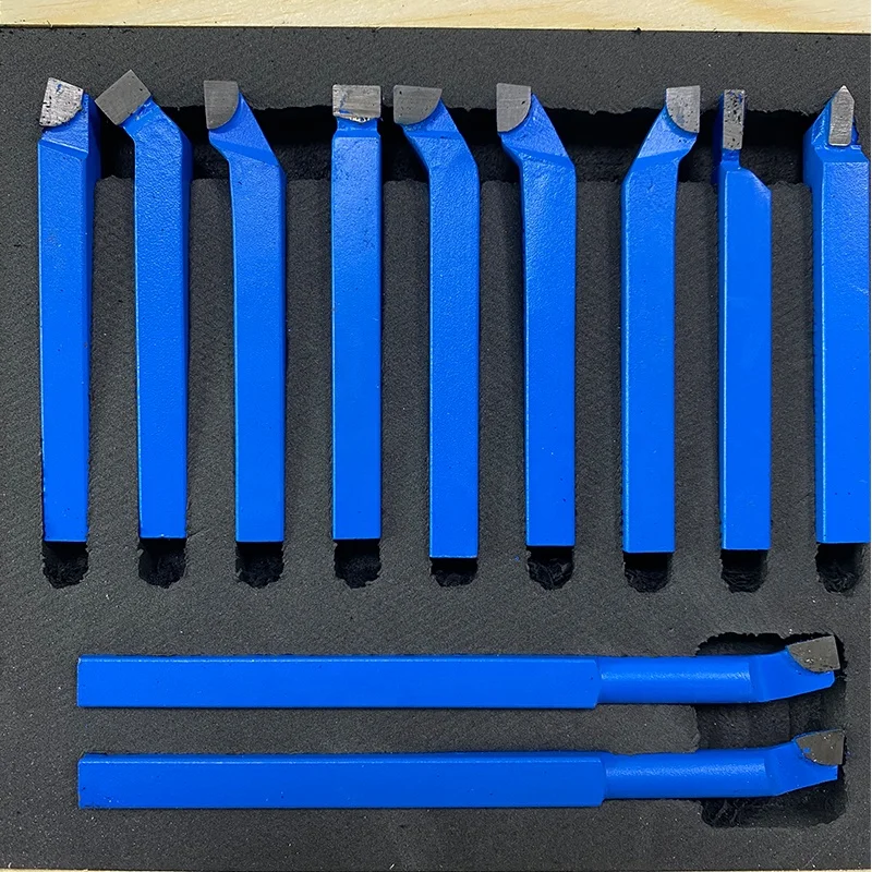 DIN ISO Carbide Brazed Tipped Turning Tool Bit Sets for Lathe
