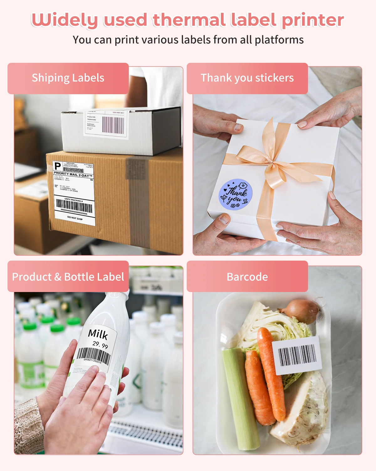 Phomemo PM246S - Portable Label Printer with 1-Year Warranty