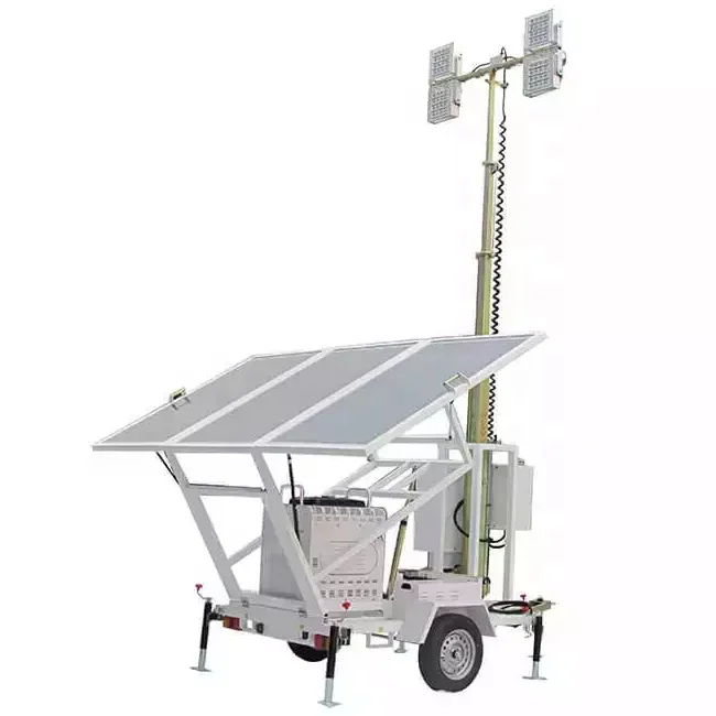 Shleme Trailer-mounted Solar Power Led Lamp Mobile Light Tower 9m ...