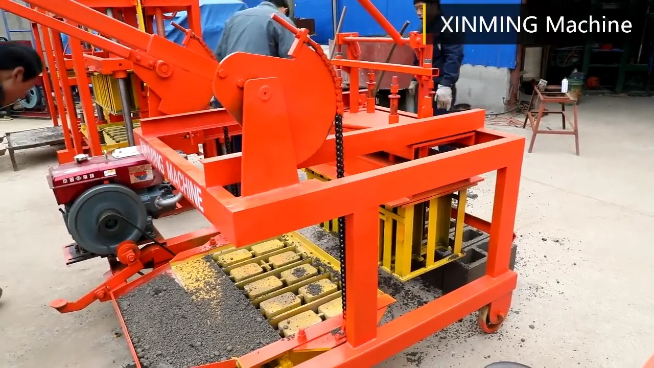 Qmy4-45d Diesel Egg Laying Concrete Block Machine Price Interlocking ...