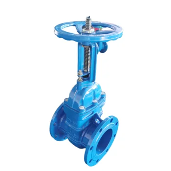 Handwheel Rising Stem Resilient Seated Cast Iron Flange Type Sluice ...