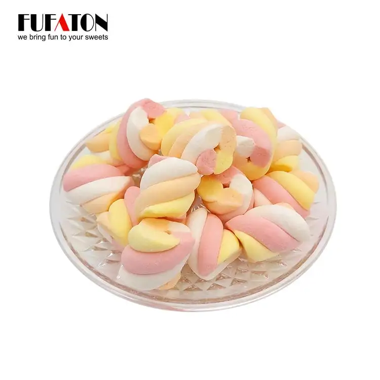Wholesale Cylinder Shaped Strawberry Flavored Marshmallow