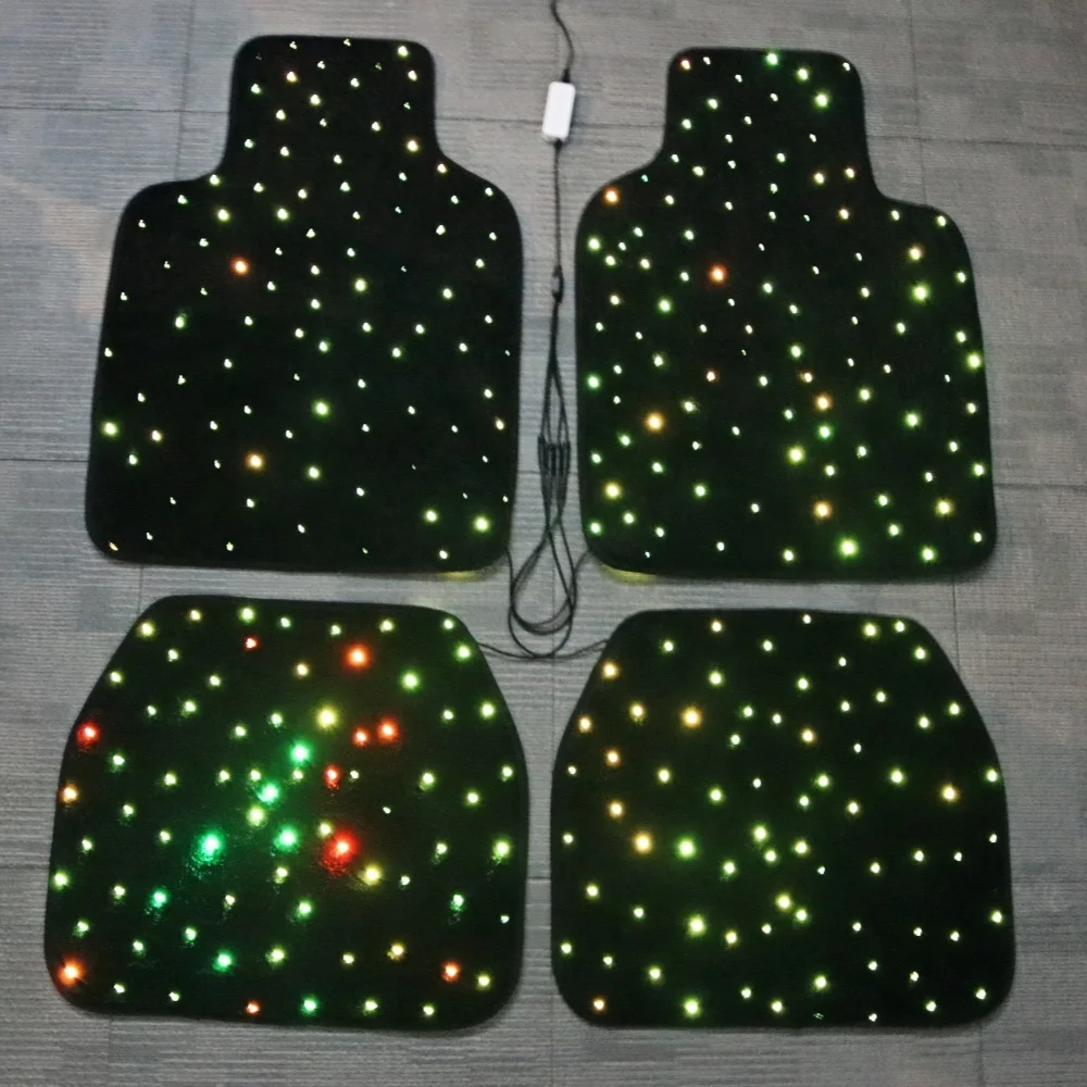 Universal Fit LED Fiber Optic Car Floor Mats Star Light Car Floor Mats ...