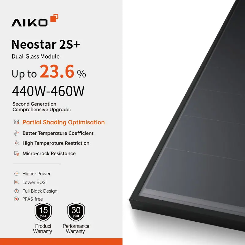 Aiko Neostar 2S+ Dual-Glass Solar Panels - 440W-460W Power