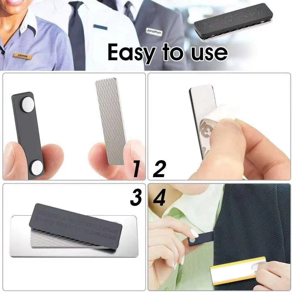 Winchoice Strong Premium Neodymium Name Tag ID Magnetic Name Badge ...