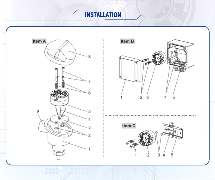 Explosion Proof High Static Temperature Fieldbus Smart Temperature Sensor Temperature