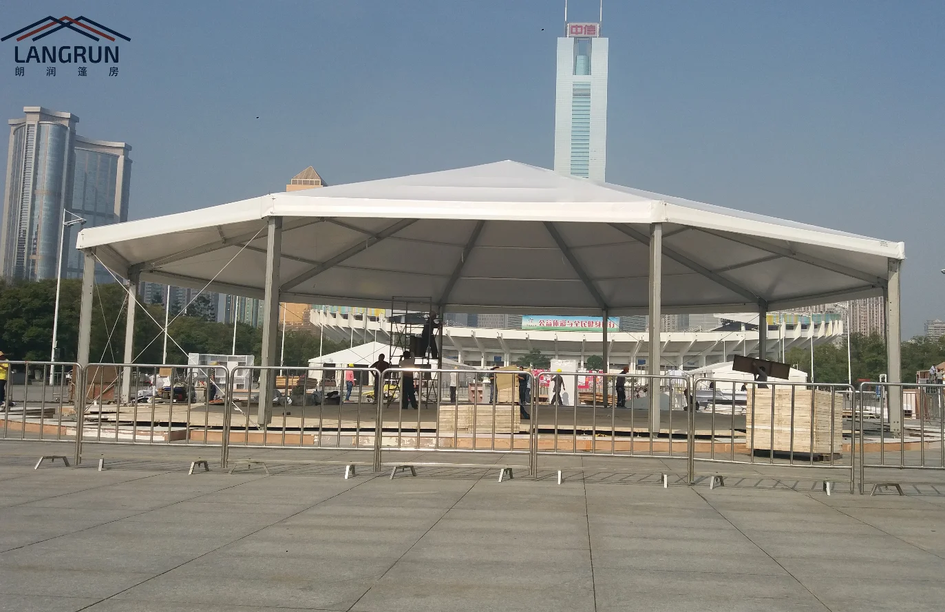 10x10m Outdoor Tent Special Shapes Hexagonal Octagonal Garden Gazebo ...