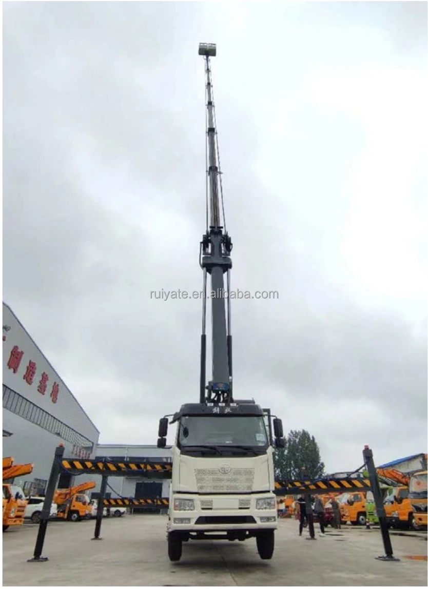 Faw 45m Telescopic Boom Bucket Manlift Truck Aerial Work Platform Truck ...
