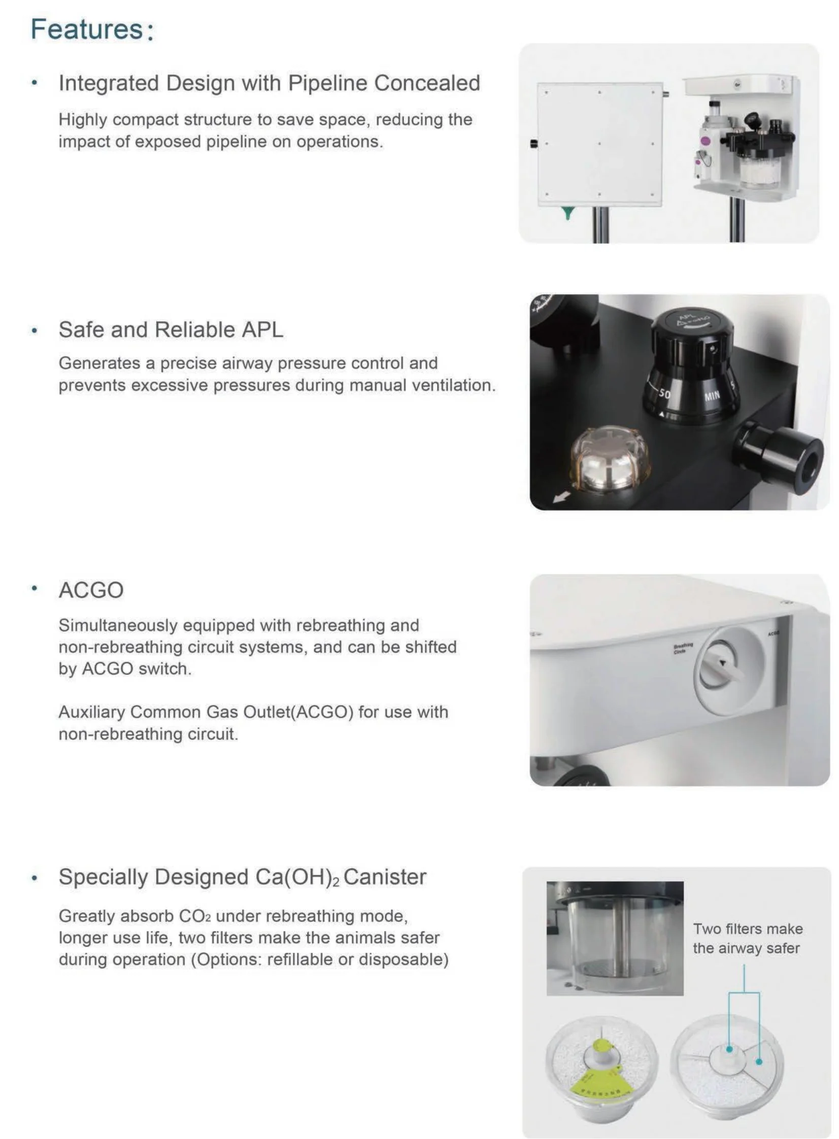 Pets Hospital Veterinary Anesthesia Ventilator Portable Vet Anesthesia ...