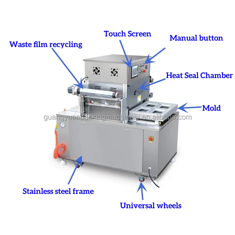 Commercial Industrial Vacuum Skin Packing Machine Seafood Sliced Meat ...
