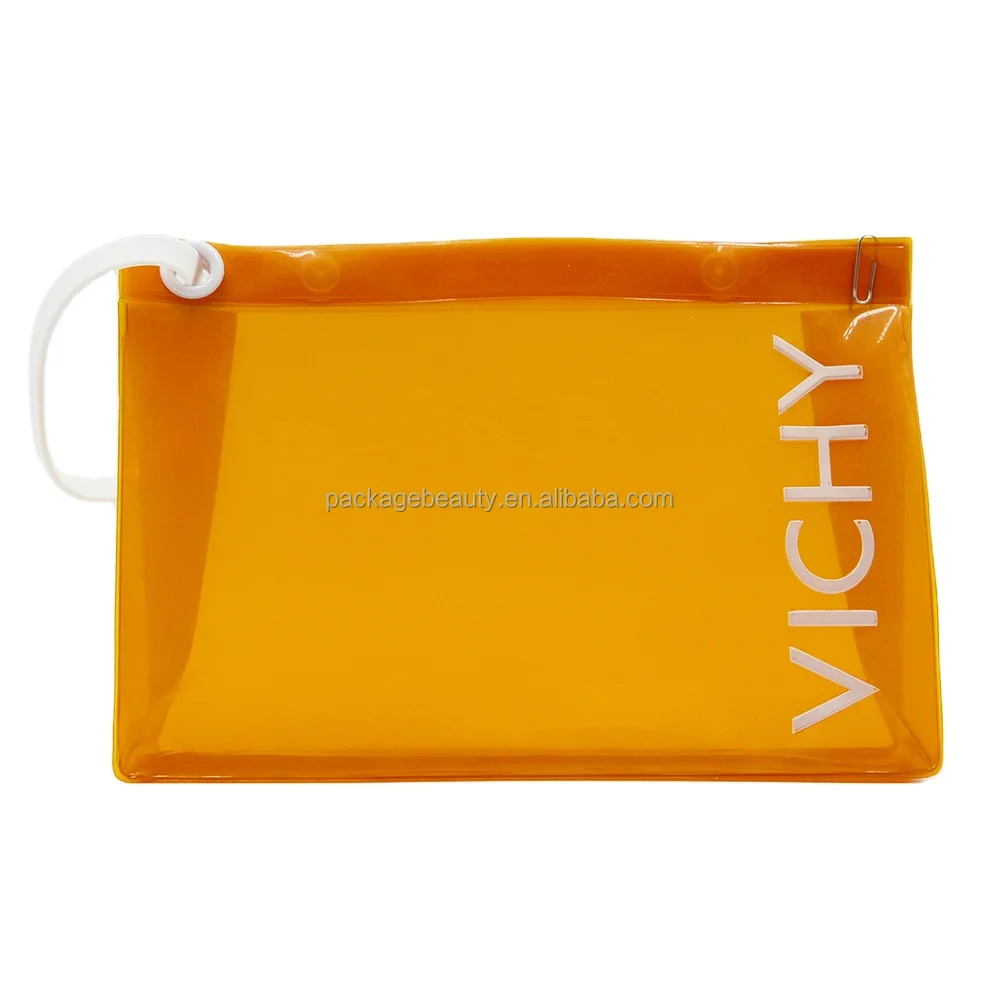 Transparent PVC Plastic Snap Button Bag - Beauty Packaging