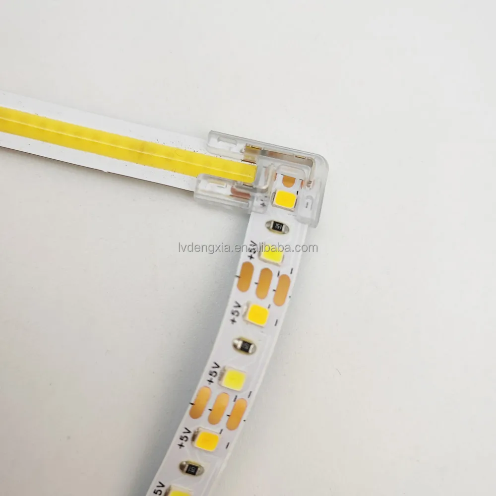 Transparent SMD COB LED Light Strip Fast Connector 8mm 10mm 2 Pin L ...