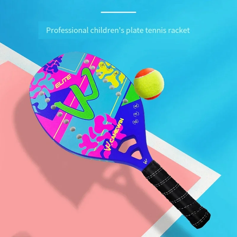6-14yo Kids Beach Tennis Racket Beginner Racket Carbon Fiber 270g Light ...