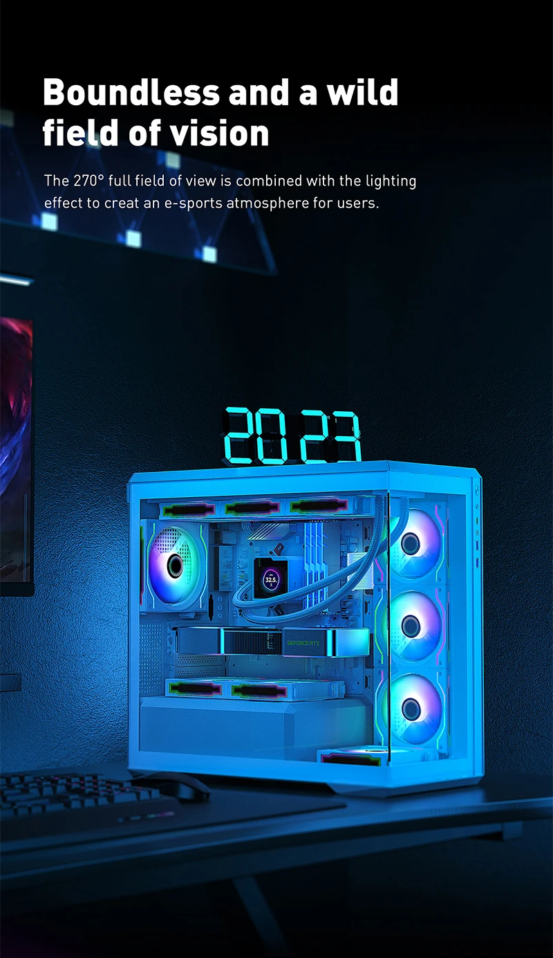 Full Tower PC Case with Acrylic Window for MicroATX/Mini ITX & OEM