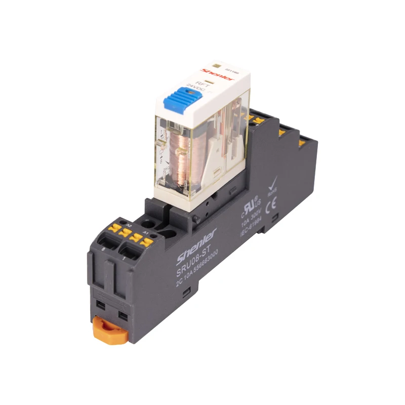 Shenler RFT2CO024LT + SRU08-ST接口继电器和插座2极24VDC 8A继电器模块| Alibaba.com
