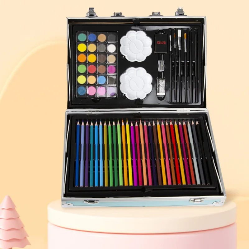 145 Piece Dual Layers Classic Art Sketching Pencil Watercolor Painting ...