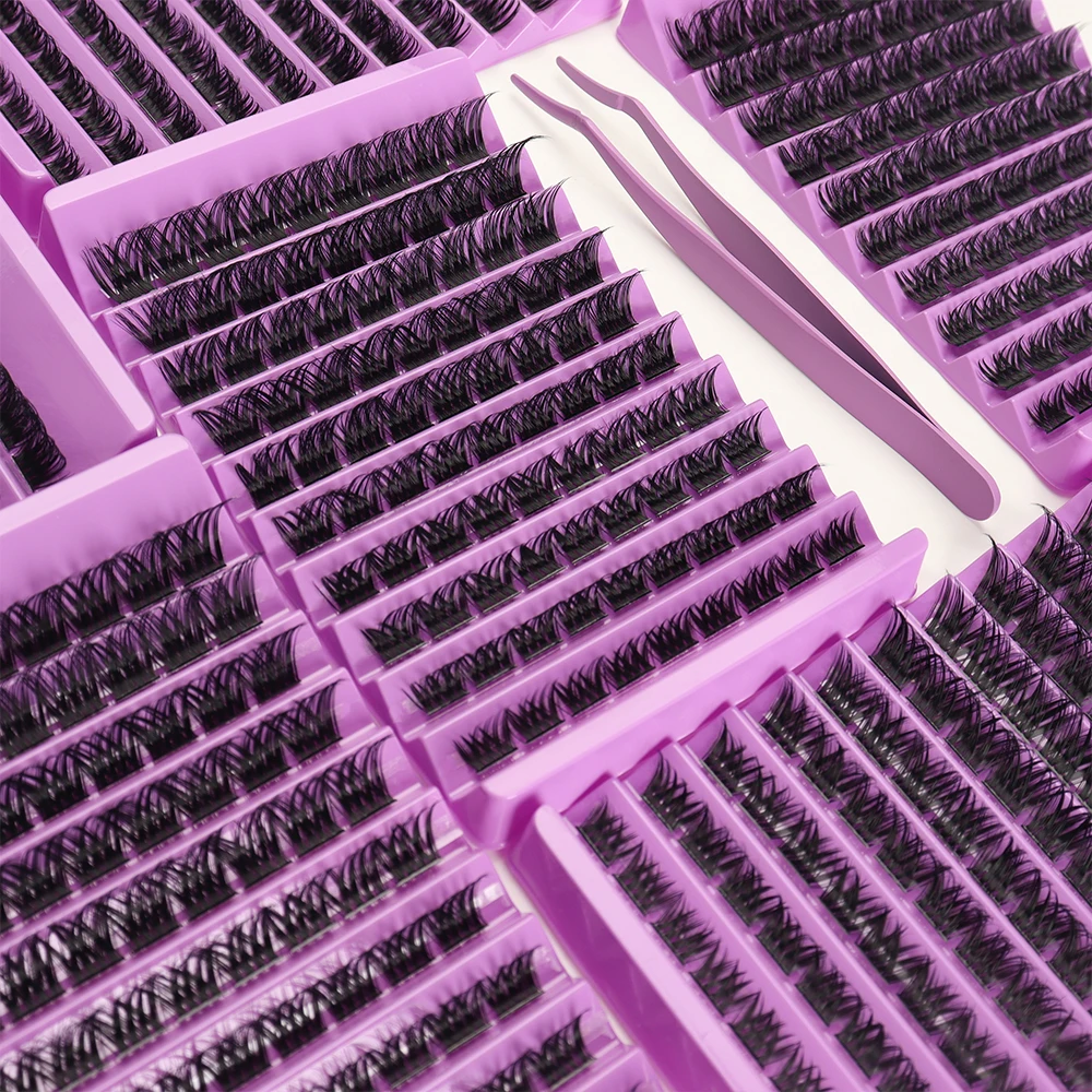 Cluster Lashes Segment C Cc D Dd Mix Curl Silk Diy Eyelash Extensions ...