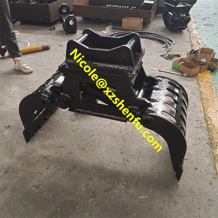 Mini Excavator Log Grapple Skid Steer Loader Rotating Wood Log Grab ...