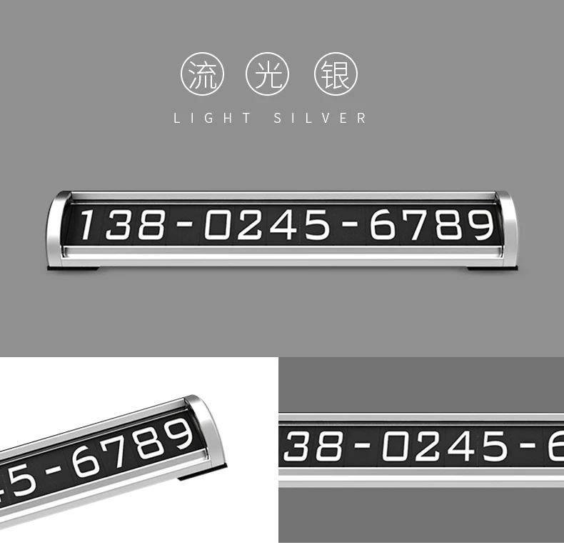 Aluminum Alloy Paste Glass Car Number Plate Hidden Temporary Car ...