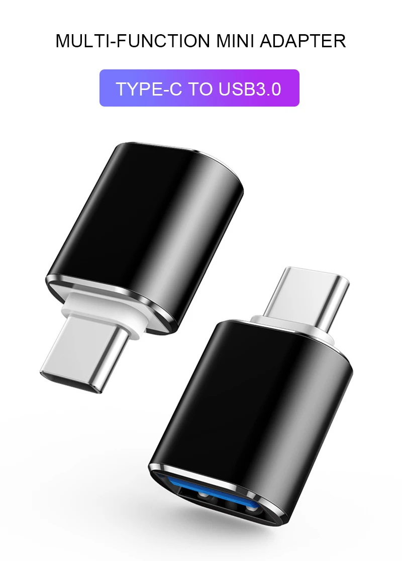 Aluminum Usb Type C Adapter Male To Usb 3.0 Female Otg Cable Converter ... Aluminum Usb Type C Adapter Male To Usb 3.0 Female Otg Cable Converter ...