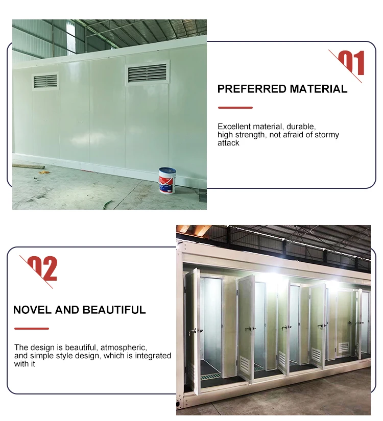 Luxury Mobile Toilets - Durable, EPS Wall Panel Public Toilets