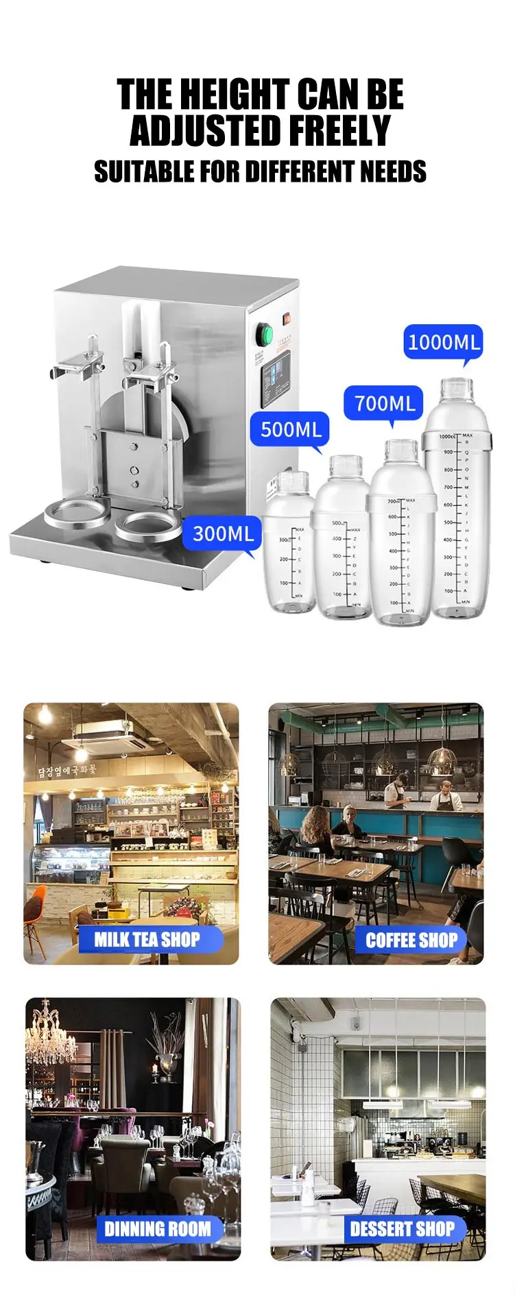 Commercial Coffee Shop Triple Spindle Milkshake Machine