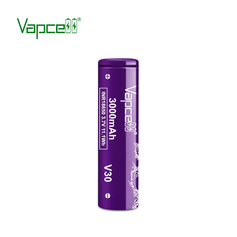 18650 Vapcell Battery - 3000mah, 20A, 3.7V with Zipper Case