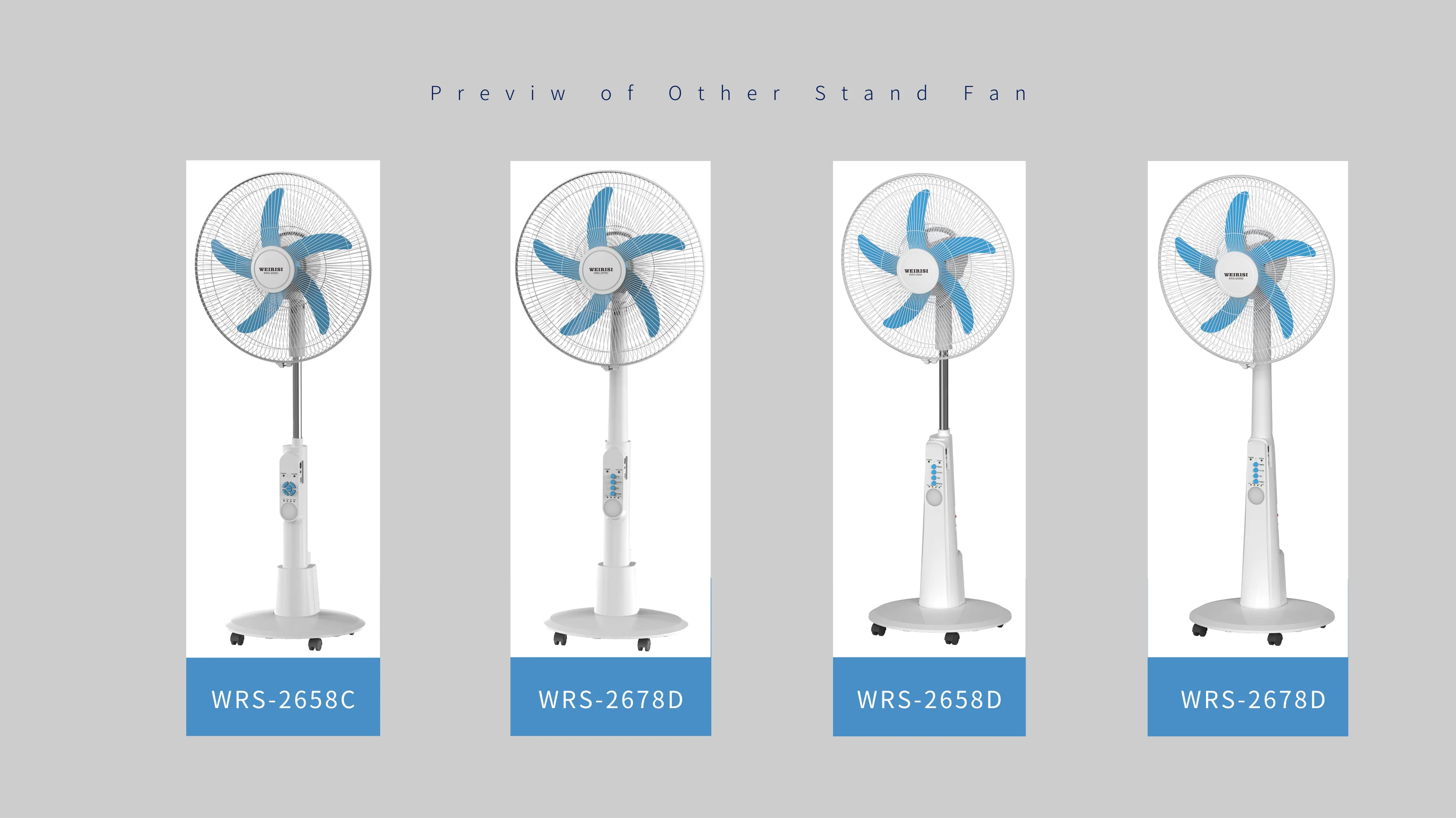 18" Ac/dc Rechargeable Emergency Stand Fan(wrs-2658c) - Buy 18" Ac/dc ...