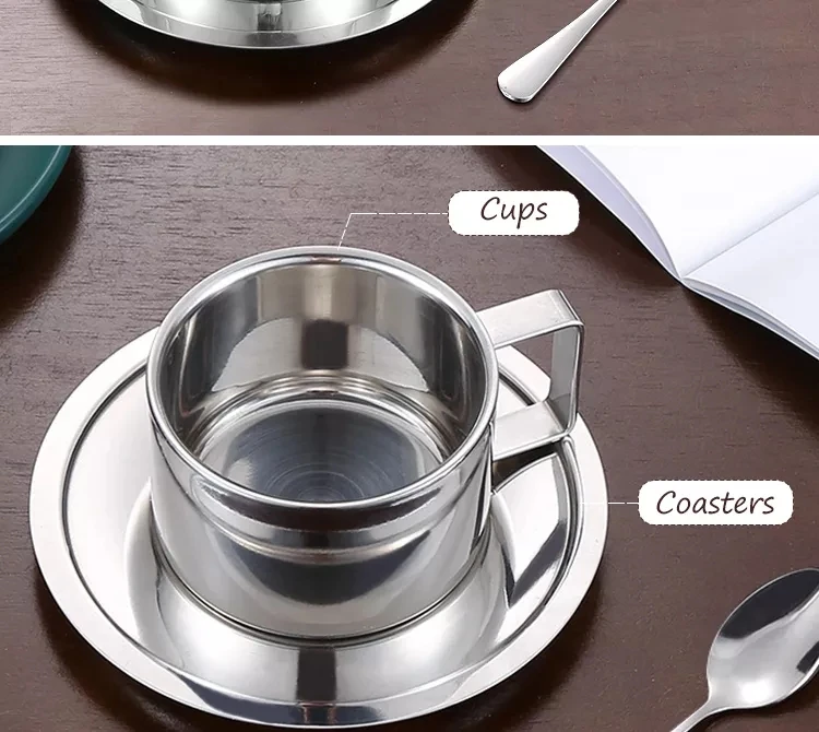 304 Stainless Steel Double Layer With Spoon European Double Wall ...