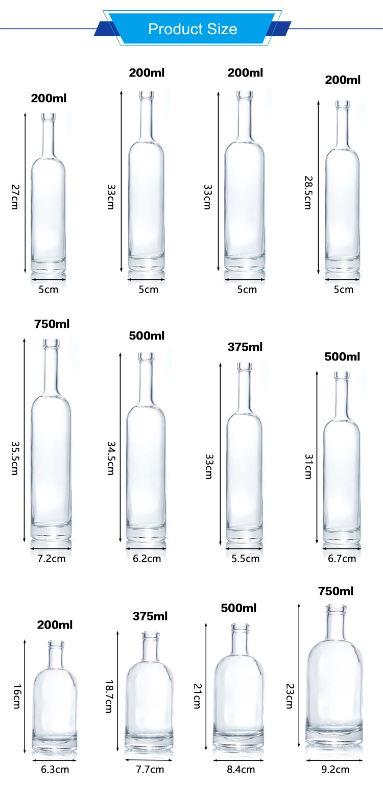 Premium Empty Cylinder Liquor Wine 750ml Frosted Glass Vodka Bottle ...