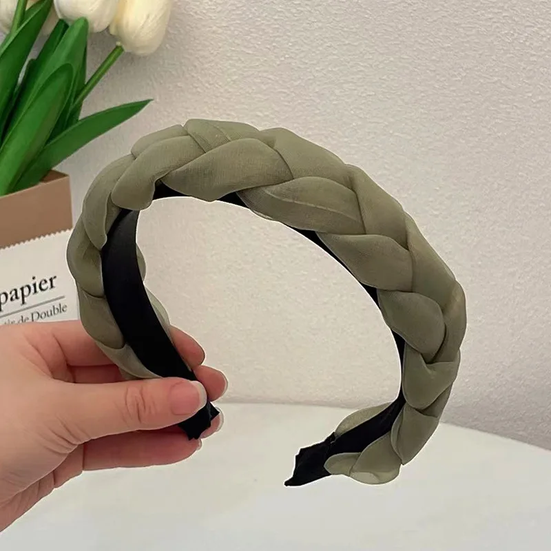 2023 Fashion Hair Hoop Hair Bands Flower Organza Silk Autumn Winter