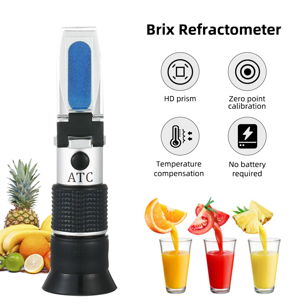 Hand Held Refractometer Honey Sugar 0-90% Brix Refractometers Accurate ...