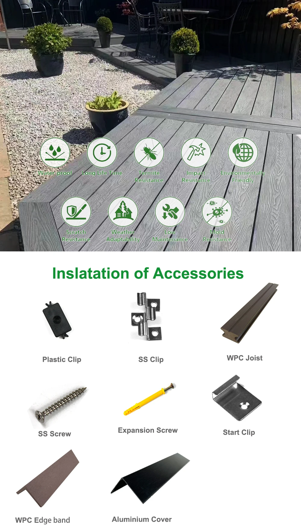 WPC Decking Fastener with Screws - Durable Outdoor Solutions