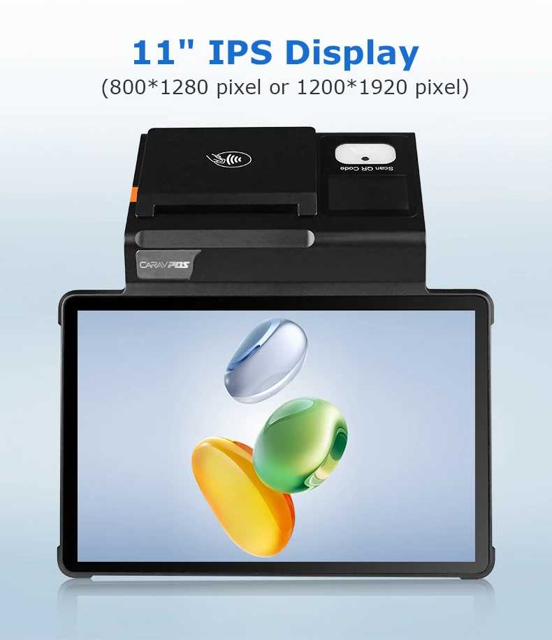 11'' Order Payment Touch Screen Desktop Android 13 Pos NFC Card Reader ...