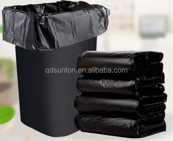 Custom Printed Black Ldpe Hdpe Plastic Bin Industrial Garbage Bag ...