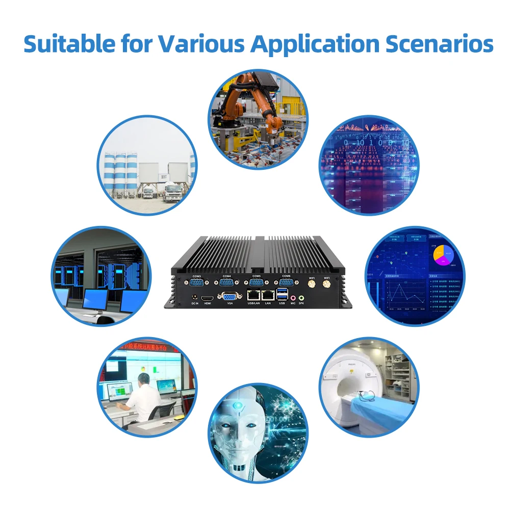 Intel Core I3 I5 I7 Mini Pc 8usb Fanless Dustproof Aluminium Alloy ...