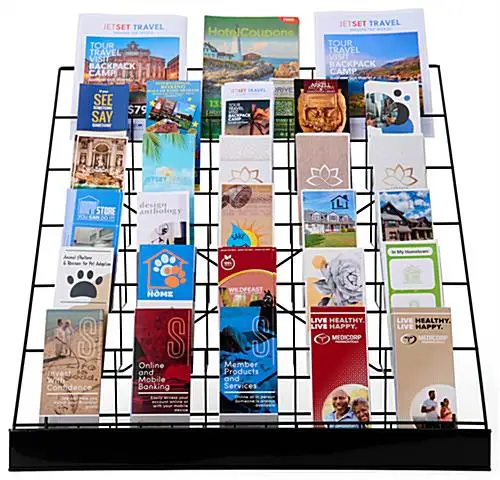 6-tiered Wire Literature Rack For 4-in & 8.5-in Tabletop Header Folding ...