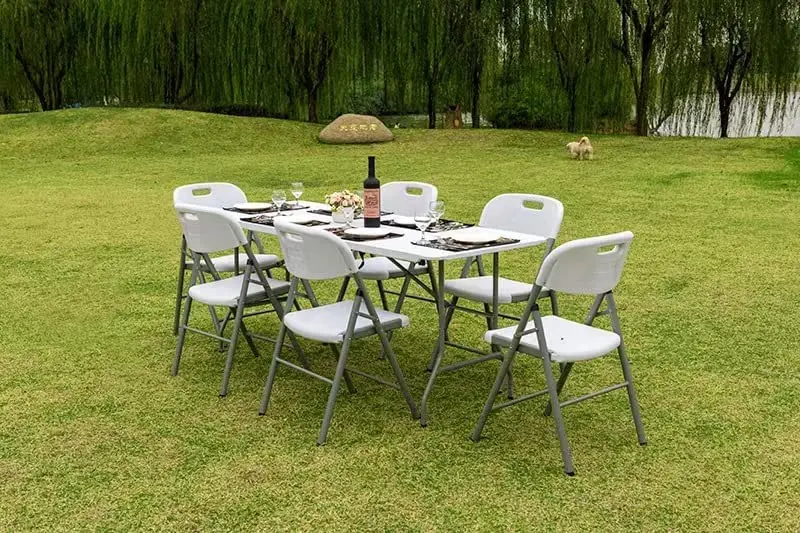 Rectangular Plastic Waterproofing Foldable Table Outdoor Banquet BBQ ...