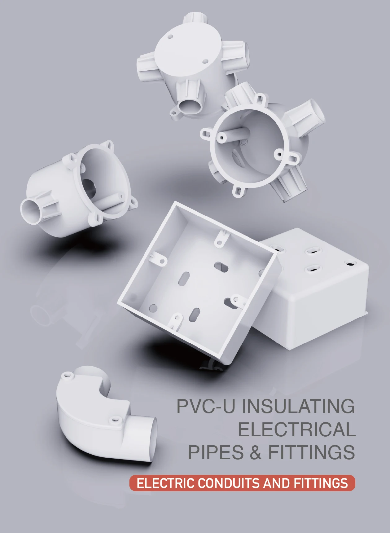 Era Plastic Pvc Electrical Conduit Box Fittings Orange Square Junction ...