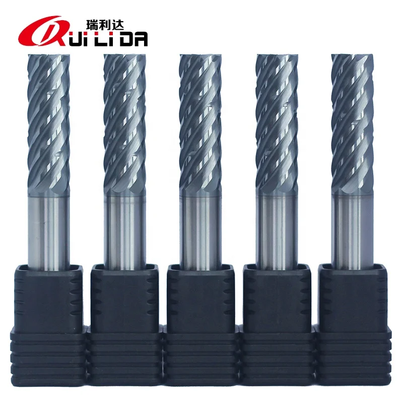 RLD 7 Flutes End Mill with Chip Splitter for High Efficiency Milling ...