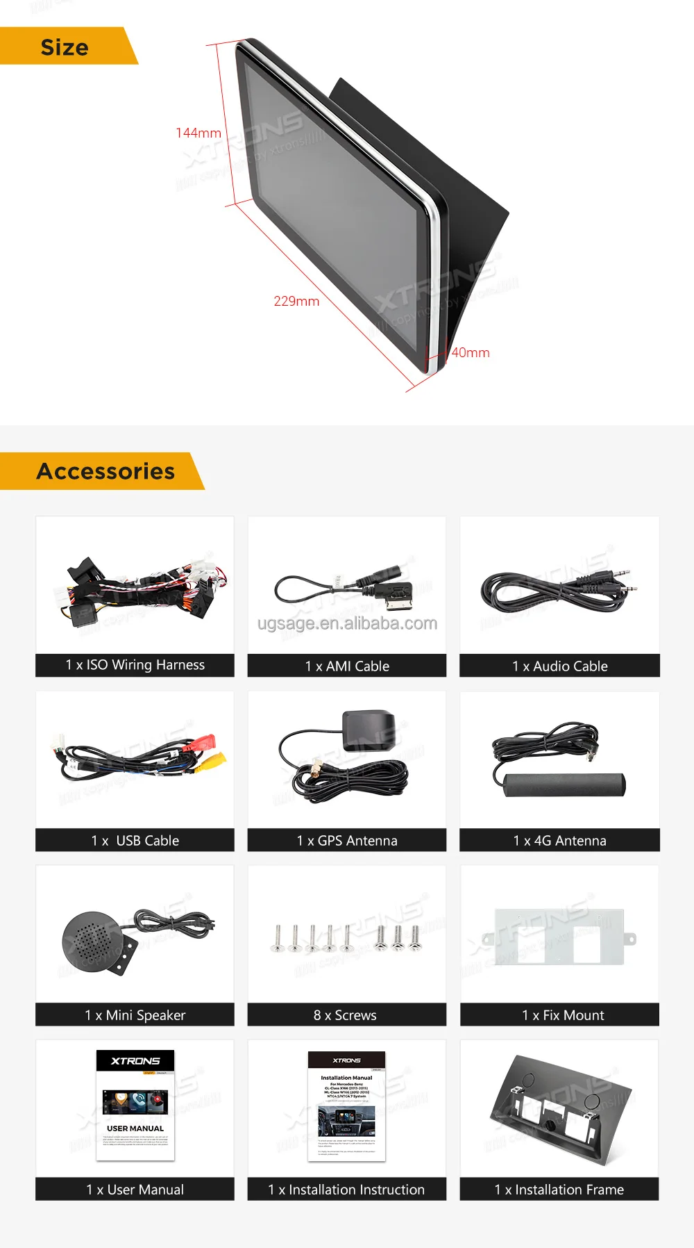 Xtrons 9" Android 12 Car Stereo With Cp Aa 4g Lte Car Android Screen ...