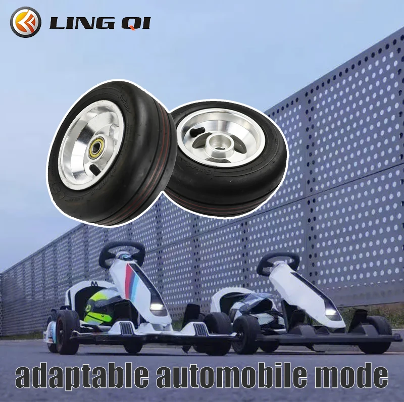 Ling Qi Mini Rubber Front And Rear Wheel Go Karts Part Simulation Tires ...