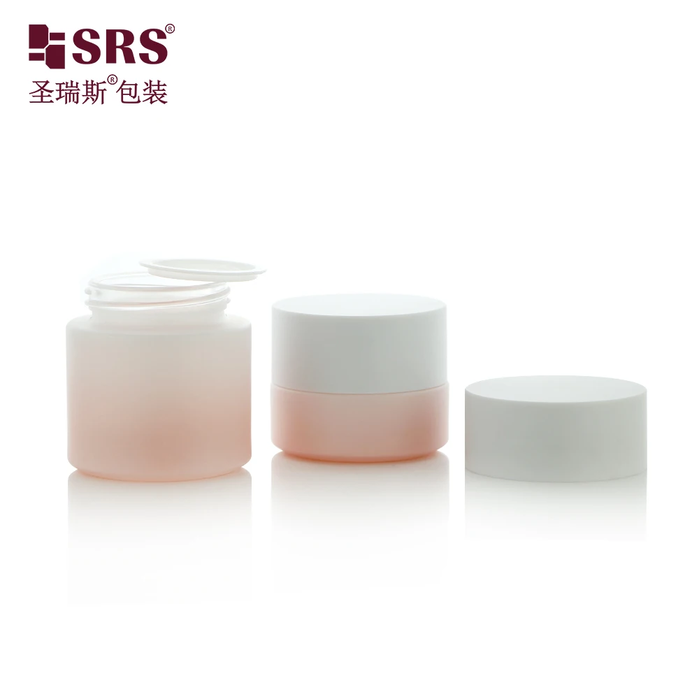 Frosted Glass Packaging Jar Set 15g 35g 45g Cosmetic Jar for Skin Care ...