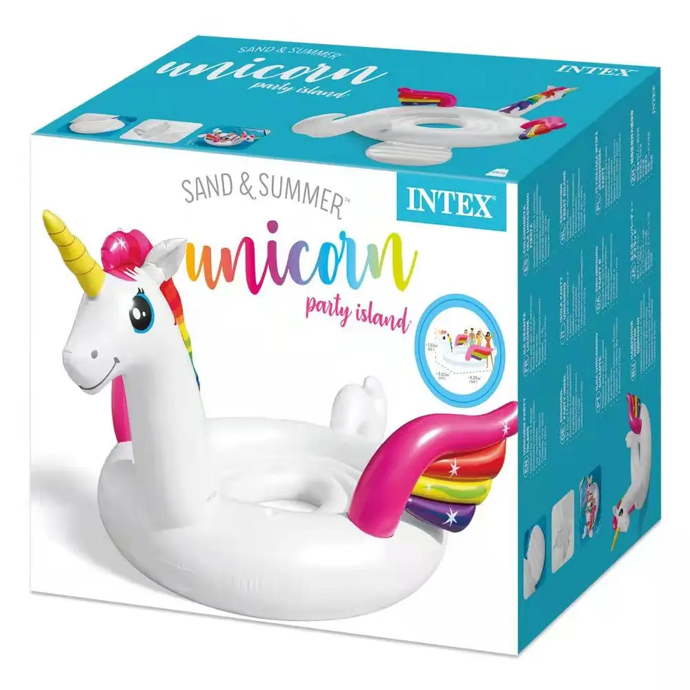 Intex 57296 Water Play Sea Unicorn Mount 4-6 Person Inflatable Mega ...