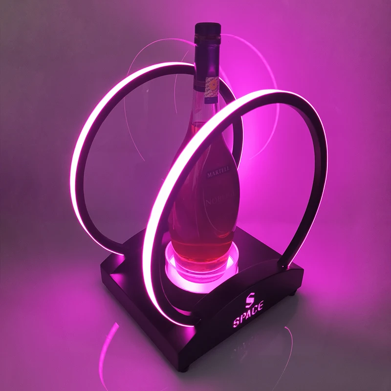 High Quality Metal Glowing Led Light Base Whisky Bottle Glorifier Wine ...